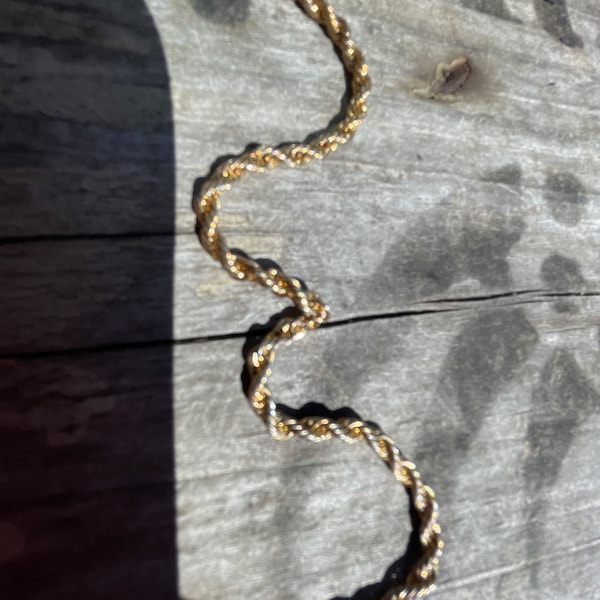 Skinny Rope Chain | 18k Gold Layered Rope Chain 18" | Rope Chain ...