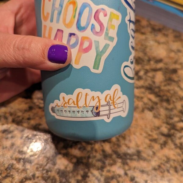 Funny Saline Flush Vinyl Sticker. Stocking Stuffer. Gift for Nurse ...