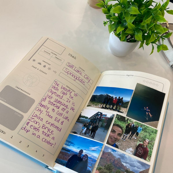 World Travel Journal - Travel Book - Travel Keepsake - Travel Journal ...