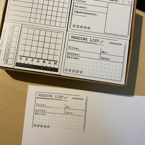 Planner Rubber Stamp Set: Date, Weekly, Habit Tracker - Etsy