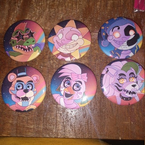 Five Nights at Freddys: Security Breach Button Set - Etsy
