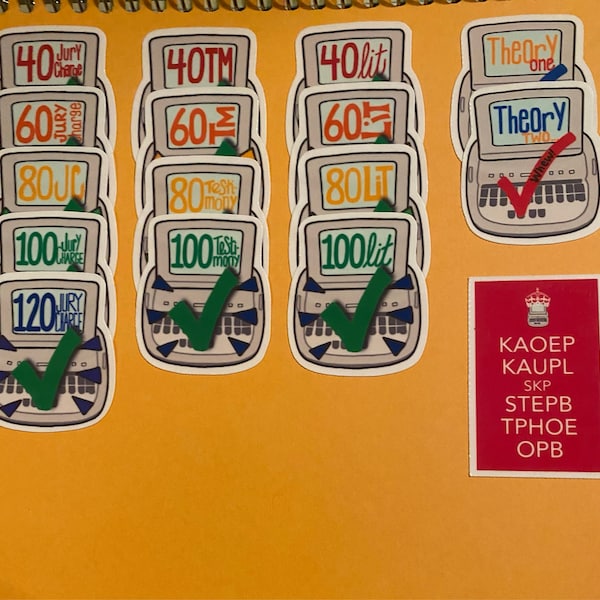 Stenography Student Progress Stickers (court Reporting) - Etsy