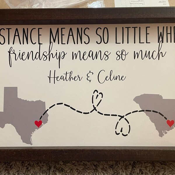 Best Friend Long Distance Gift, Distance Means so Little When ...