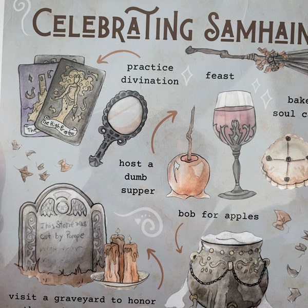 Celebrating Samhain Print - Wall Art - Etsy