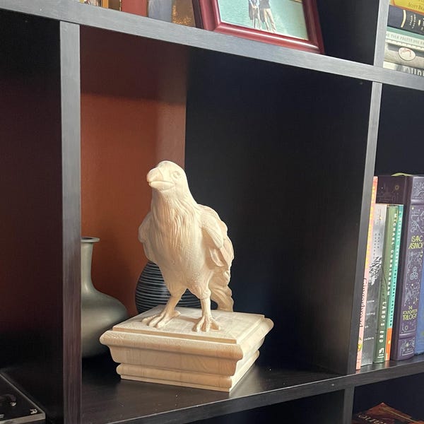 Raven Wooden Finial for Staircase Newel Post #1, Crow Finial Bed Post ...