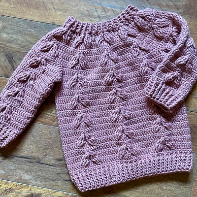 Crochet PATTERN Magnolia Sweater child Sizes 6-12m up to 9-10years ...