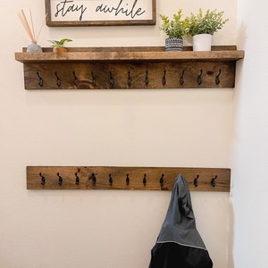 Coat Rack With Shelf the Ed Key Holder Entryway Organizer | Etsy