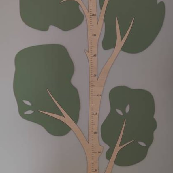 Tree Growth Chart for Kids, Wooden Height Chart for Children's ...