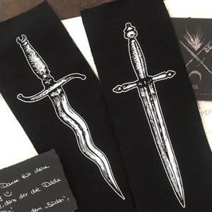 Patch Set daggers Two Screen Printed and Hand Cut Dagger Patches - Etsy