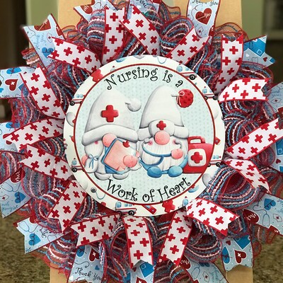 Nurse Sign, Medical Sign, RN Nurse Sign, Wreath Attachment, Love a ...