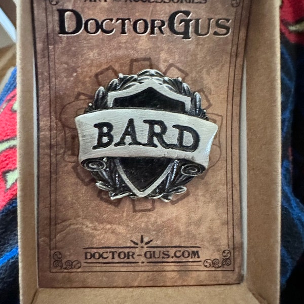 Bard Class Badge - RPG Character Class Pin - Handcrafted Pewter ...