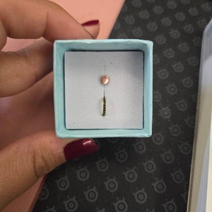 14g Rose Gold Titanium Internally Threaded Flat Opal Top Lip Ring ...