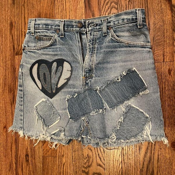 Denim Legs Scrap Bundle , Denim DIY Project Fabric , Slow Stitching ...