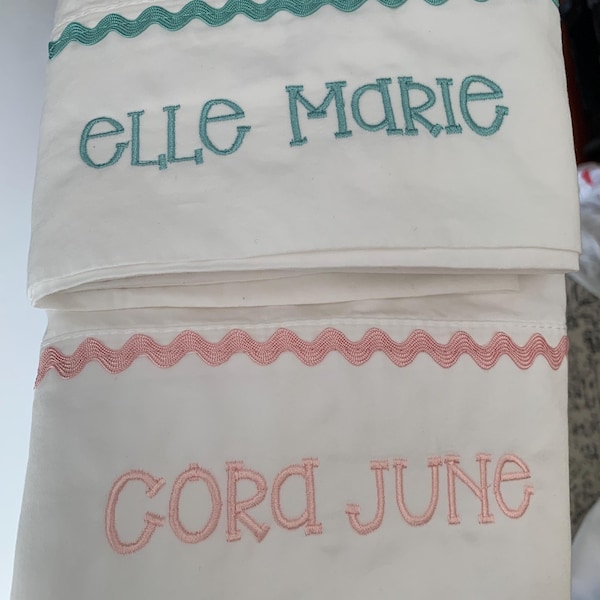 Kids Pillowcase With Rick Rack Trim (for Standard Sized Pillow-20x26 ...