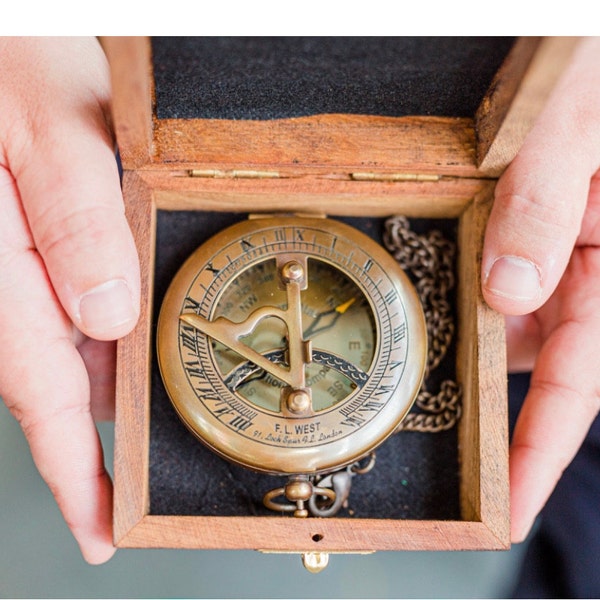 Engraved Compass, Personalized Compass, Nautical Compass, Wedding Gift ...