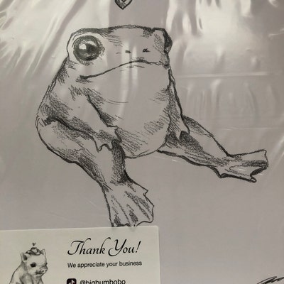 Fat Little Toad Sketch Drawing Illustration 8.5 X 11 Animal Art Print ...