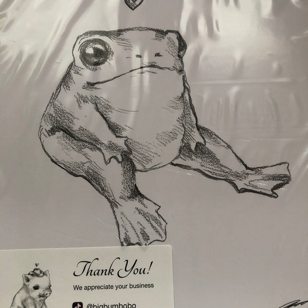 Fat Little Toad - Sketch Drawing Illustration - 8.5 X 11 Animal Art ...
