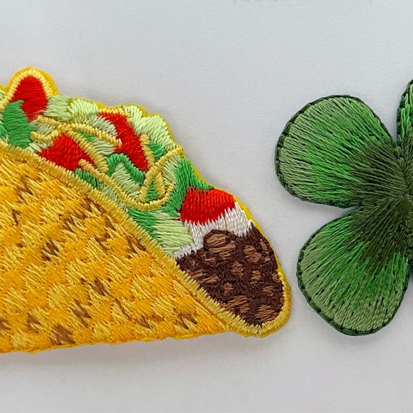 Taco Applique Patch - Embroidered Mexican American Food Badge 2-1/8 ...