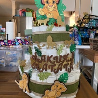 6 Baby Simba, Lion King Party Decoration, Centerpieces, Diaper Cake ...