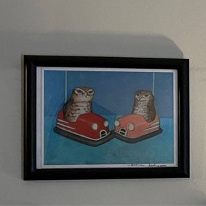 Two Crows Hold Scrabble Tiles in Their Beaks X and O Bird Art PRINT No ...