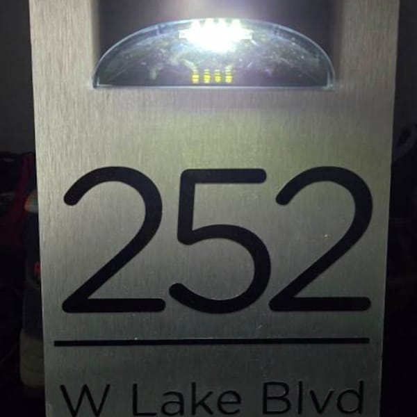 Ring Doorbell House Number Sign Wall Plaque Precision Cut Acrylic House ...