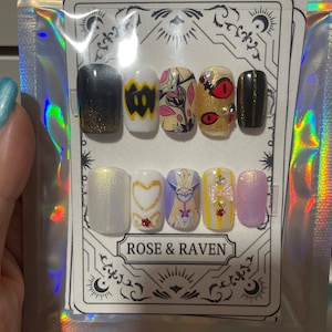 Raven Inspired Press on Nail Set - Etsy