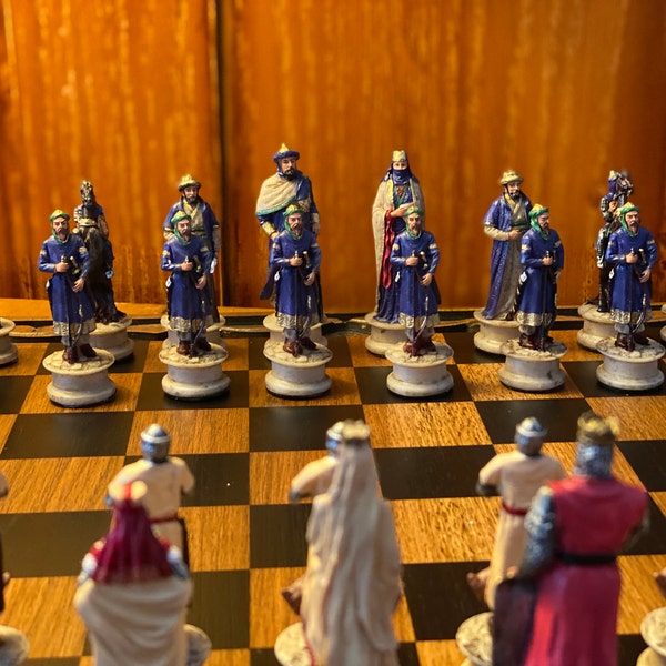 Knights Templar Chess Set Historical Game Chess Set Crusaders Chess ...