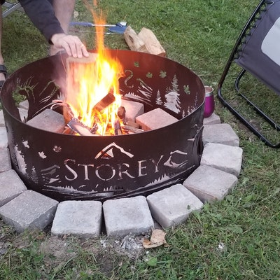 Personalized Fire Pit Rings Fire Pit Custom Fire Pits Outdoor Home ...