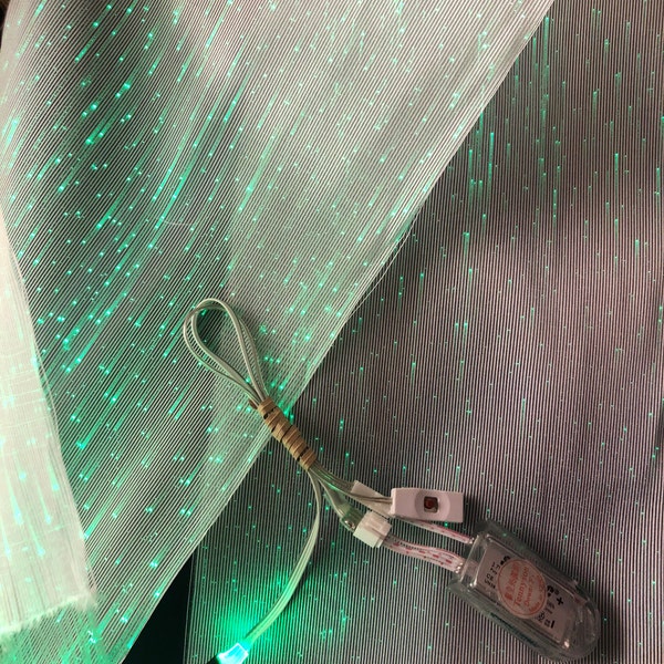 Starry LED Fabric: Luminous Optical Fiber Textile, 140cm Wide - Etsy