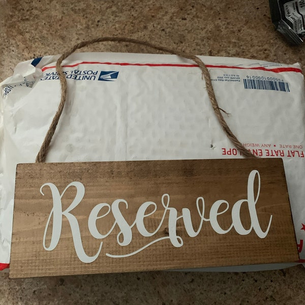 Wedding Reserved Sign - Wood Reserved Sign - Reserved Sign - Wedding ...