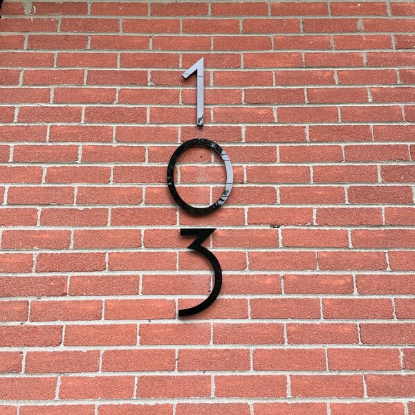10 Inch Modern House Numbers - Contemporary Custom Address Sign - Black ...