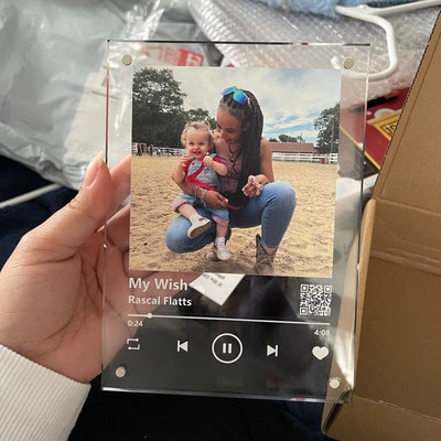 Custom Music and Song Plaque, Personalized Picture Frame, Custom Photo ...