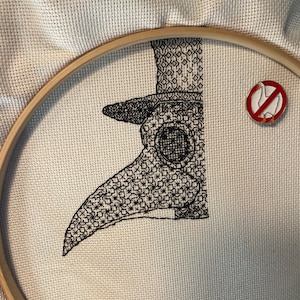 Plague Doctor Blackwork Pattern digital Download PDF - Etsy