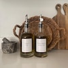 Set of 2 Clear Glass Tall Neck Oil & Vinegar Bottle and Tray | Eco ...