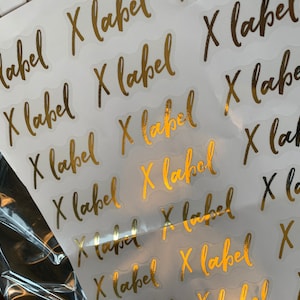 Gold Clear Custom Stickers Custom Product Labels Gold Foil - Etsy