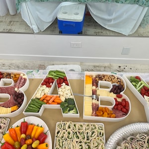 Fillable Letters Numbers Trays for Charcuteries Candies Sweets Baked ...