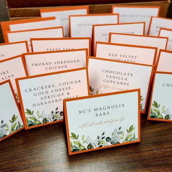 Editable Buffet Card Template Download Rustic Wedding Buffet Label ...