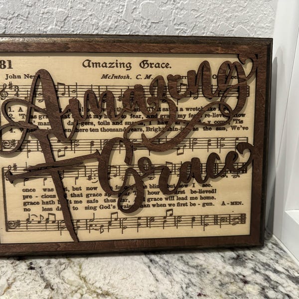 Amazing Grace Stand Decor Laser Cut File SVG, Religious Tiered Decor ...