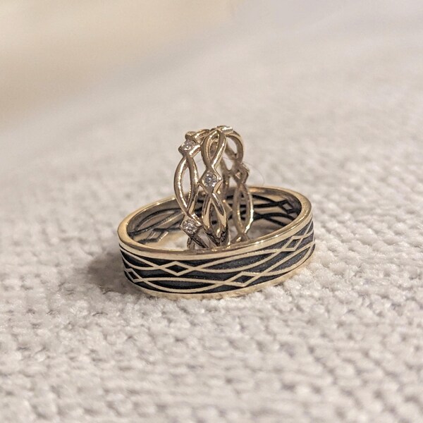 Lab Created Pink Diamond Engagement Ring | 14k Rose Gold Celtic ...