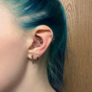 Mini Double Hoop Stud Earrings by Caitlyn Minimalist Multi Knot Hoop ...