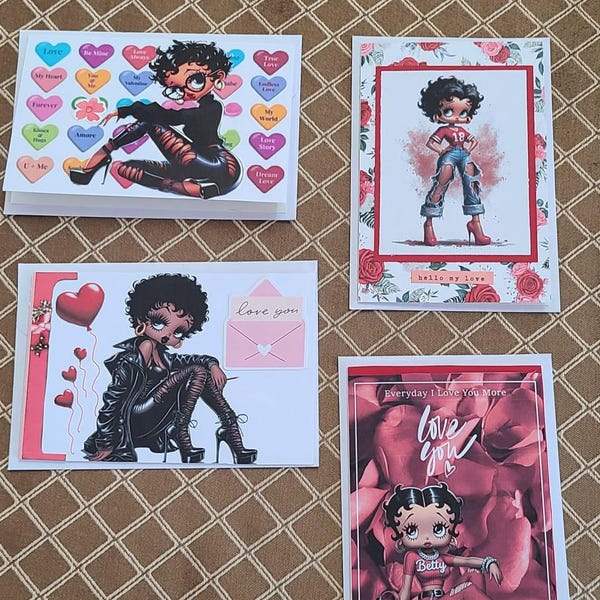 Baddie Boop Digital Art Pngs Bundle Beautiful Black Betty Boop Digital ...