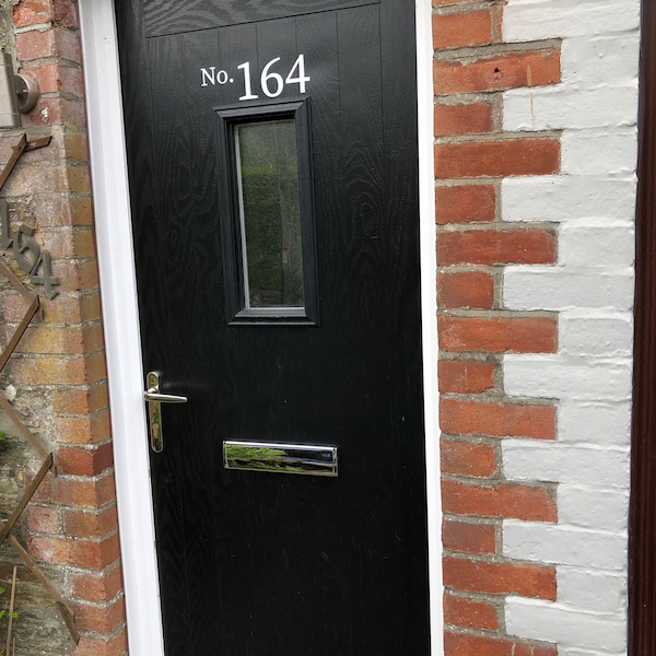 HOUSE NUMBER | Front Door Letterbox Post Box | Home Vinyl Decal Sticker ...