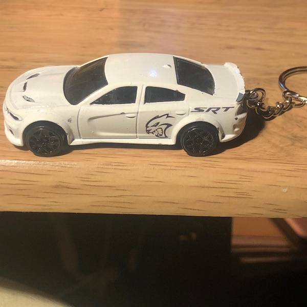 Dodge SRT Hellcat Supercharged Keychain Lanyard White black Out of ...