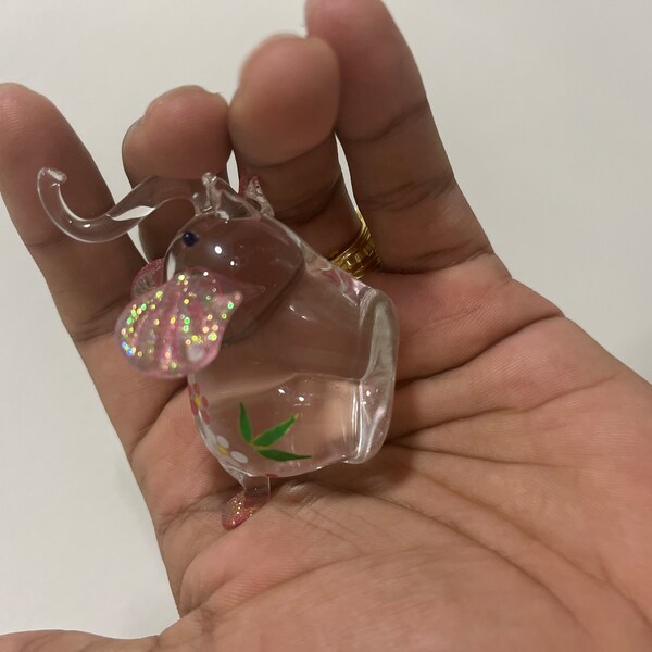 Hand Made Glass Elephant - Lucky Elephant - Etsy