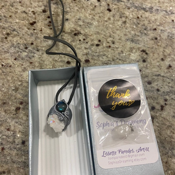Pleiades Constellation Jewelry. Labradorite & Angel Aura Quartz ...