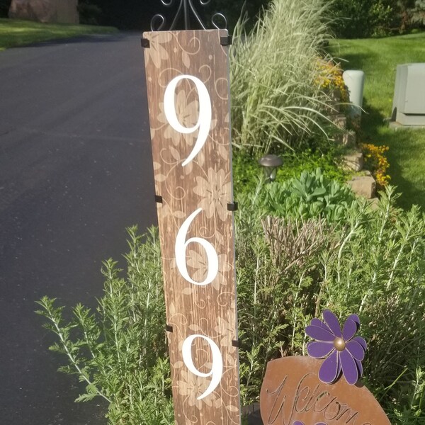 Rustic Personalized Address Yard Stake, Welcome Sign, Home Decor ...