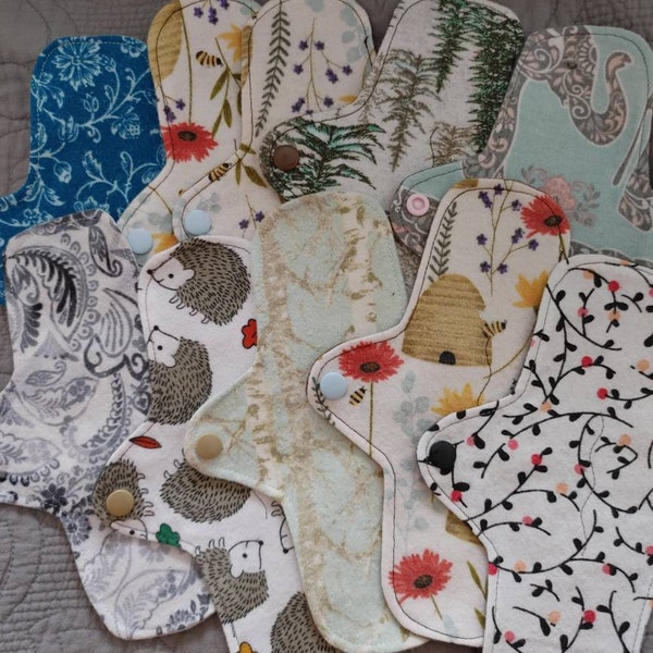 10 Reusable Washable Cloth Pantyliners or Thong Liners MADE TO ORDER in ...