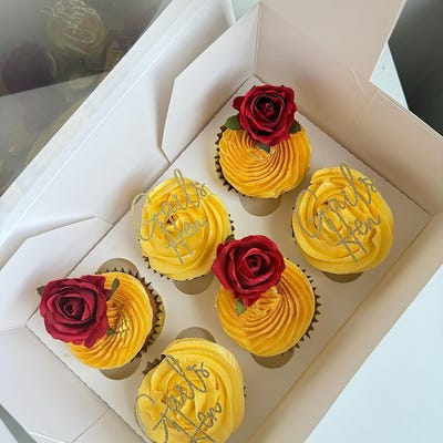 Happy Fathers Day Acrylic Cupcake Toppers Mirror Gold Dad Daddy Grandad ...