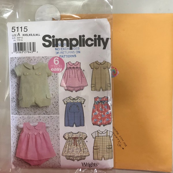 Vintage 90's, Front Button Dress in 2 Lengths Sewing Pattern Simplicity ...