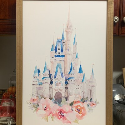 St George LDS Temple Painting Watercolor Floral Print - Etsy